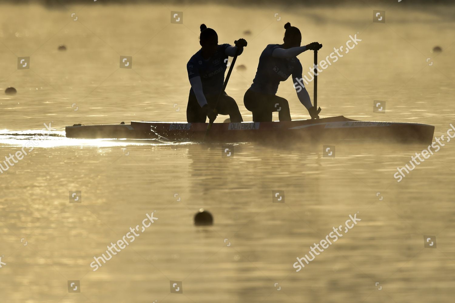 Canoers Warm During Icf Canoe Sprint Editorial Stock Photo - Stock ...
