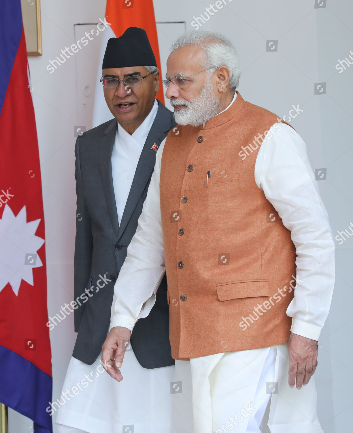 Narendra Modi Sher Bahadur Deuba Editorial Stock Photo - Stock Image ...