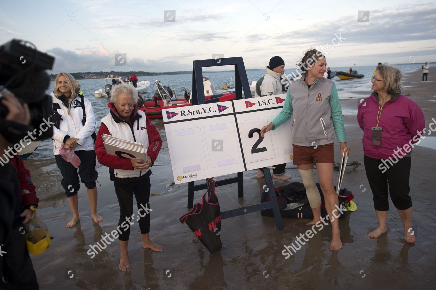 Spectators Keep Score On Makes Shift Editorial Stock Photo - Stock ...