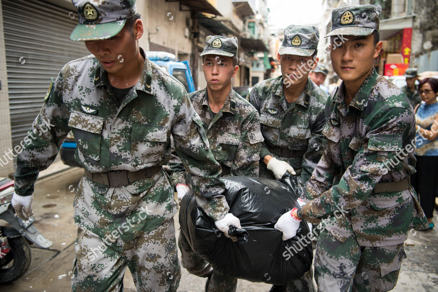 Soldiers Help Relief Work Disaster Caused Editorial Stock Photo - Stock ...