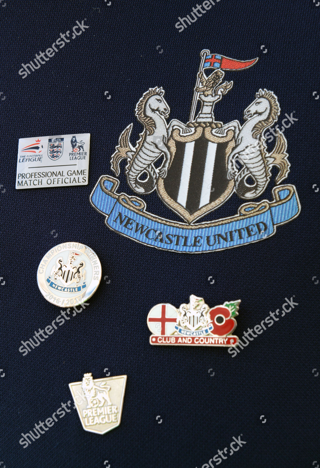 Close Pin Badges On Newcastle United Editorial Stock Photo - Stock ...