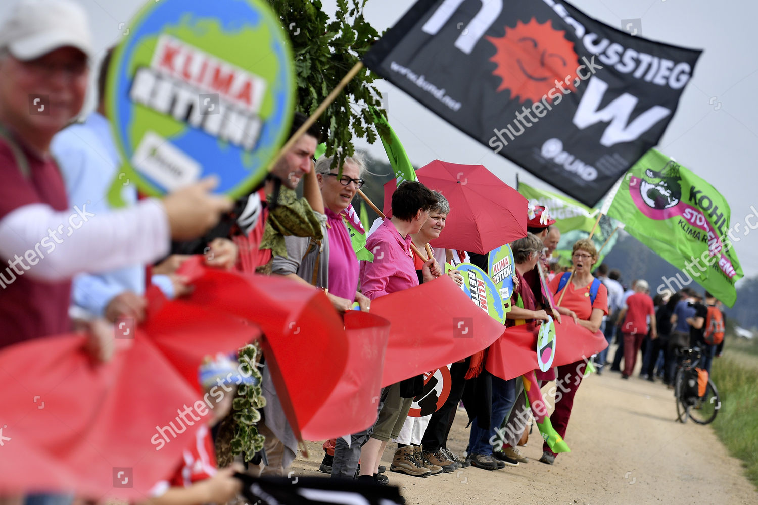 Protestors Attend Redlineaction Within Ende Gelaende Editorial Stock ...