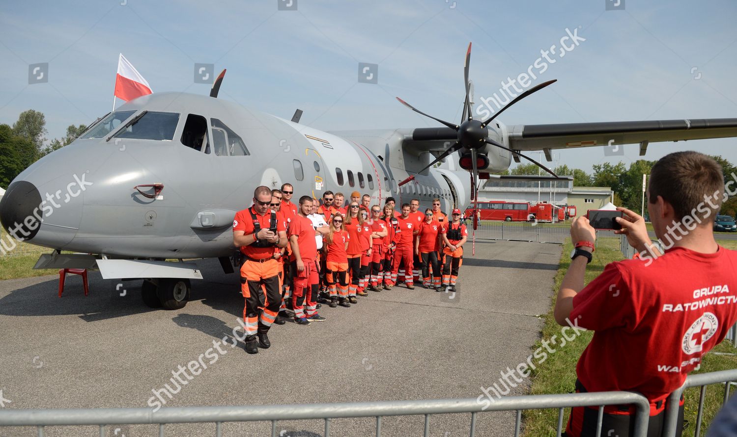 Members Polish Red Cross Pose Group Editorial Stock Photo - Stock Image ...