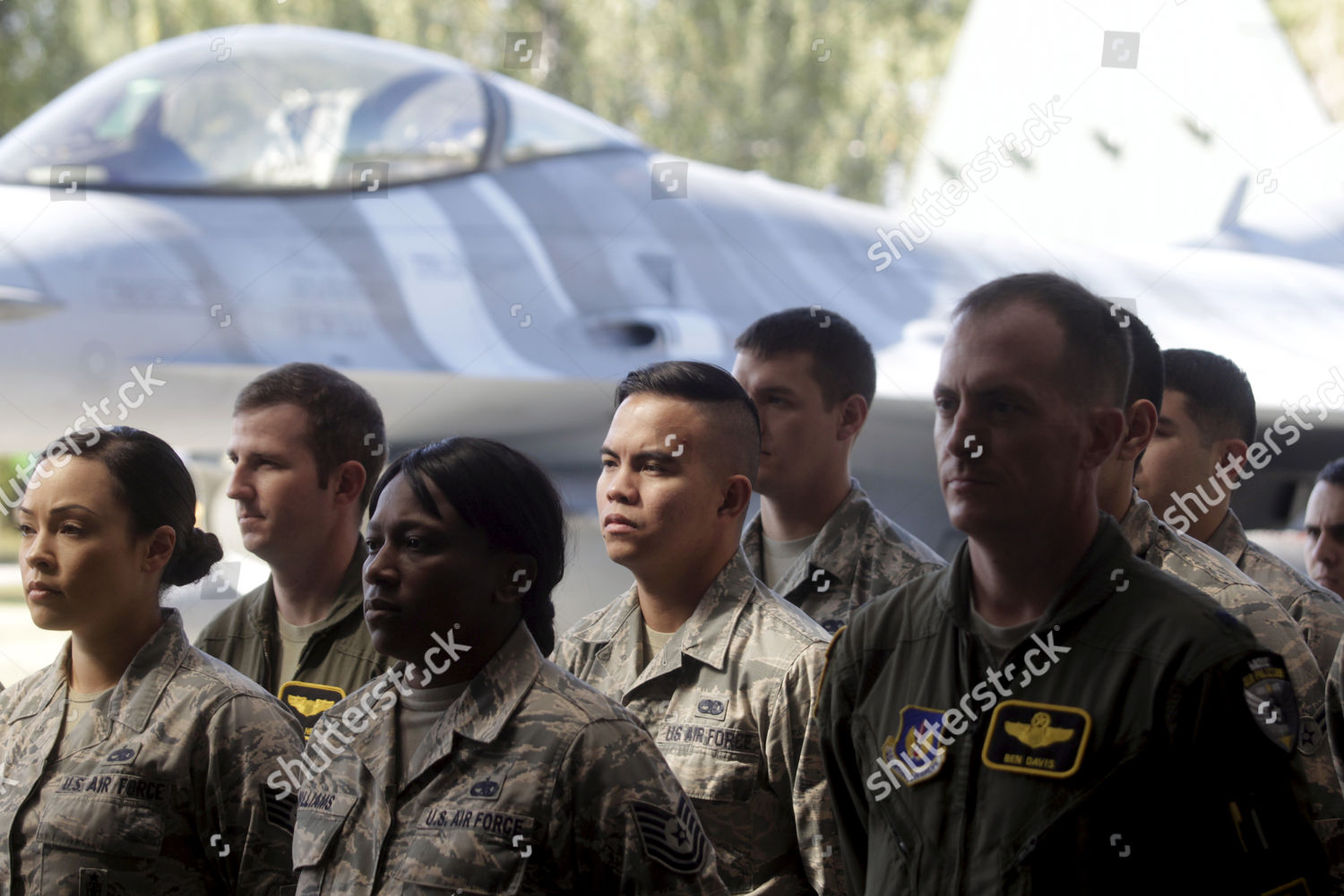 Us Air Force Soldiers Stand During Editorial Stock Photo - Stock Image ...
