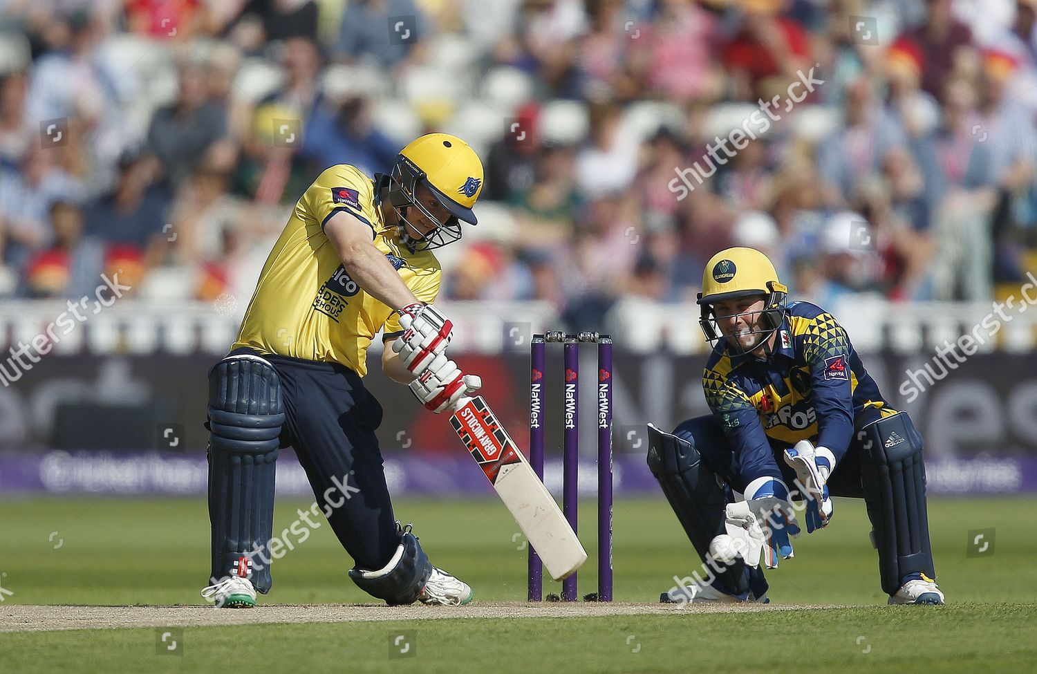 Birmingham Bears Ed Pollock Strikes Boundary Editorial Stock Photo ...
