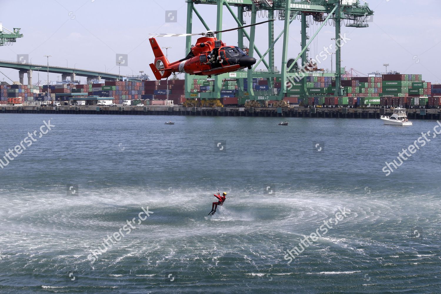 Us Coast Guard Diver Hoisted During Editorial Stock Photo - Stock Image ...