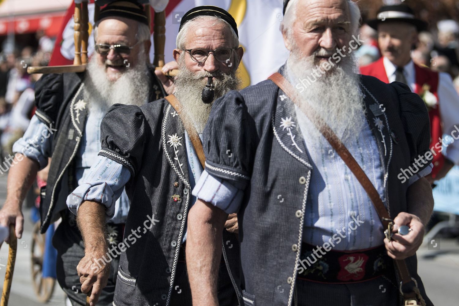 Men Beards Dressed Traditional Swiss Costumes Editorial Stock Photo ...