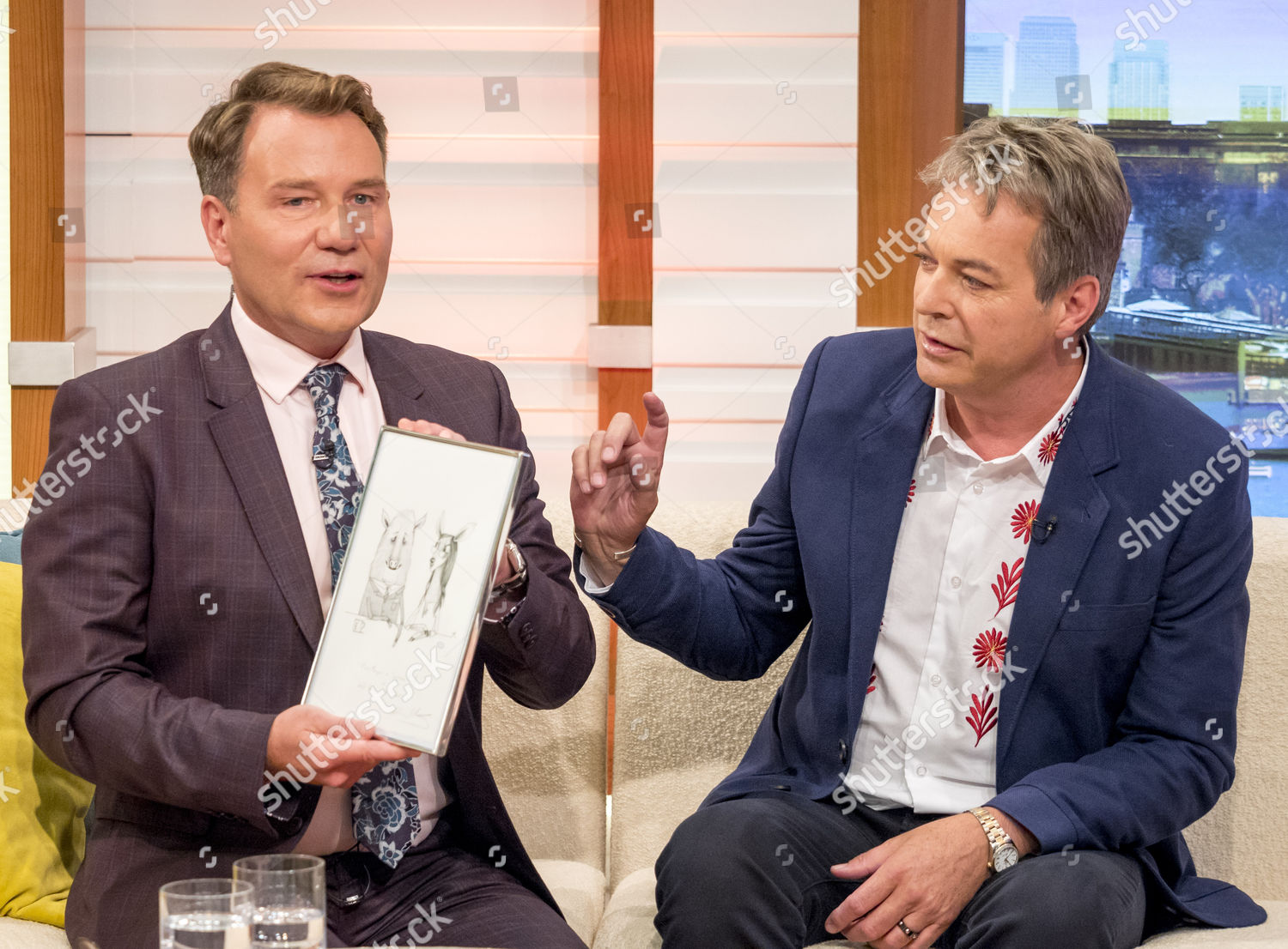Richard Arnold Julian Clary Illustration Piers Editorial Stock Photo ...
