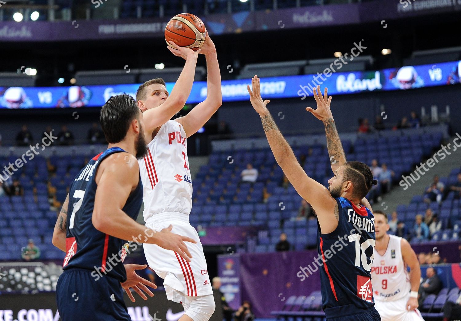 Adam Waczynski Poland Evan Fournier France Editorial Stock Photo ...