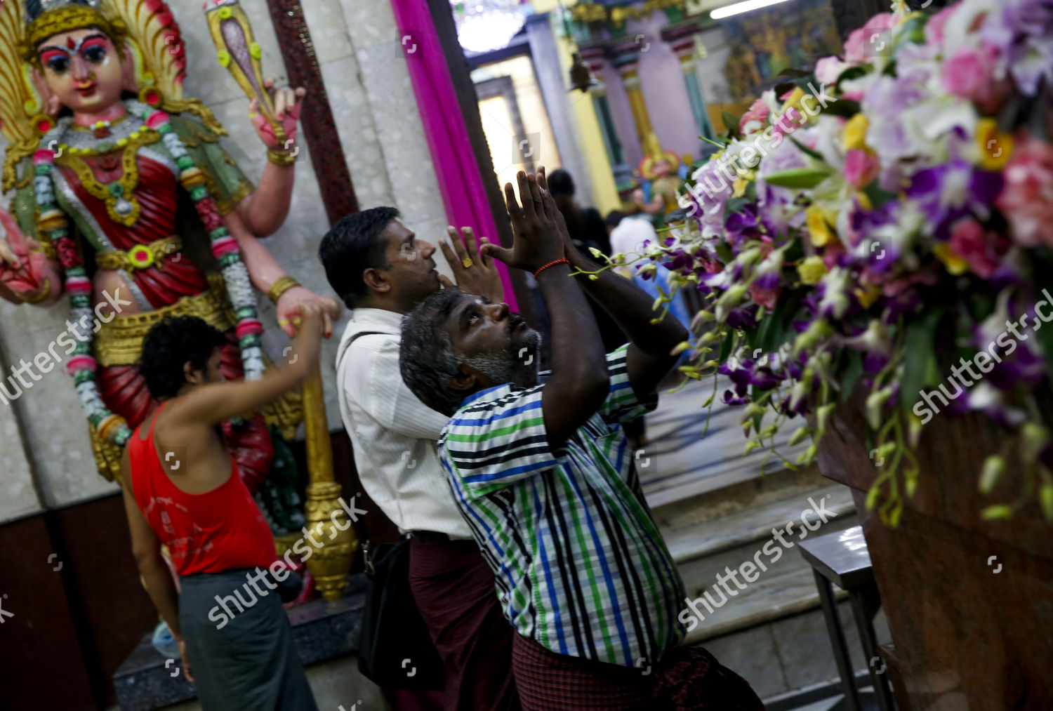 Myanmar Hindu Devotee Prays Inside Shri Editorial Stock Photo - Stock ...