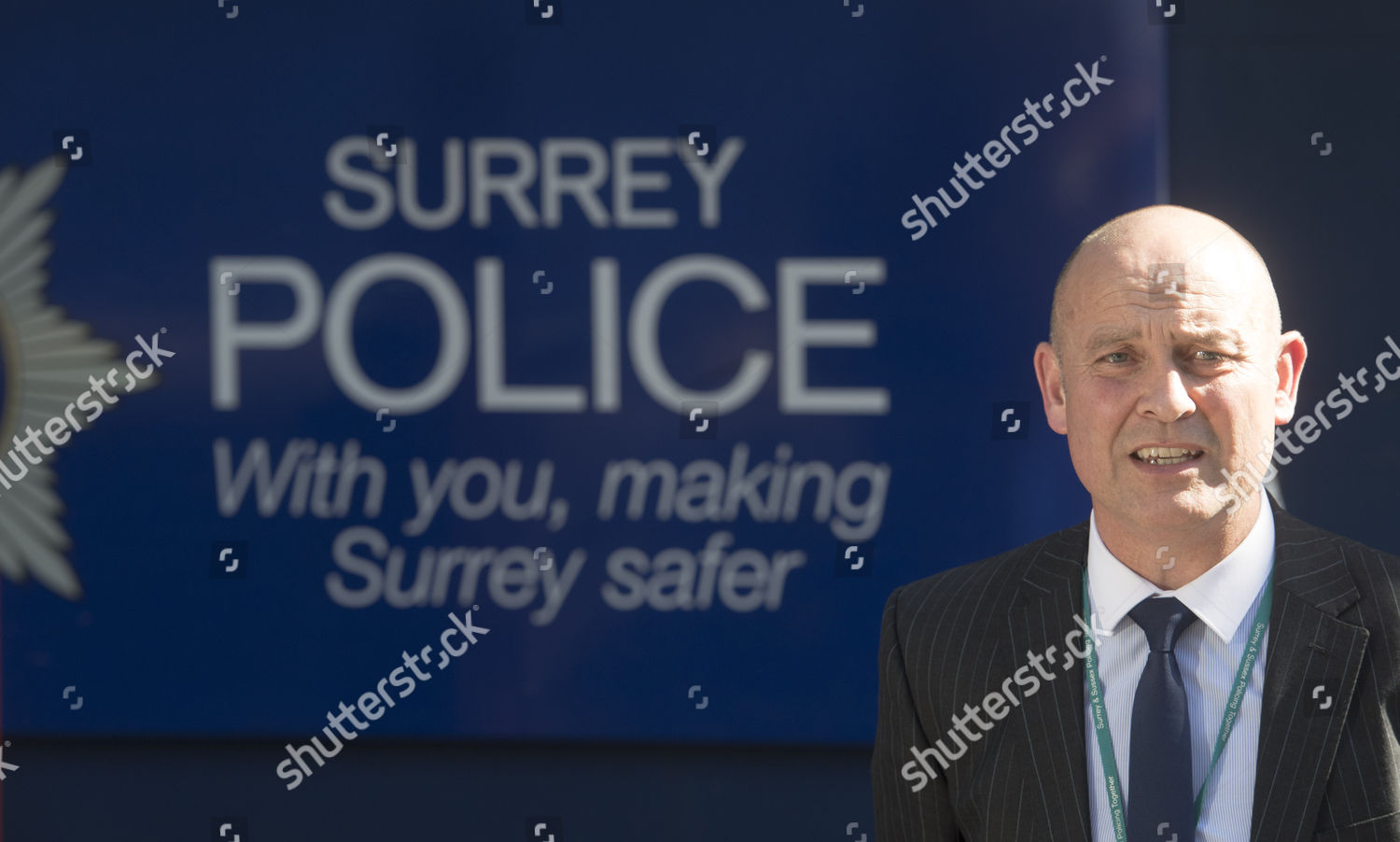 Superintendent Chris Edwards Addresses Media Reigate Editorial Stock ...