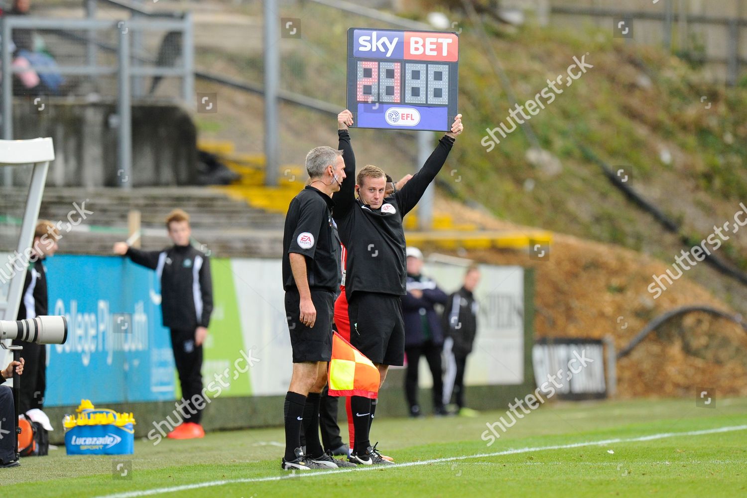 Fourth Official Holds Substitution Board Showing Editorial Stock Photo ...