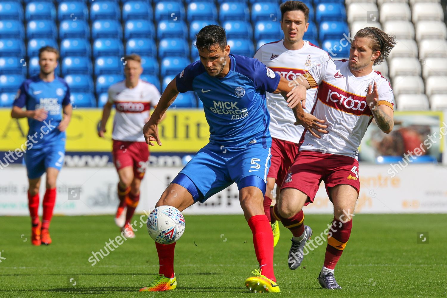 Peterborough United Defender Ryan Tafazolli Bradford Editorial Stock ...