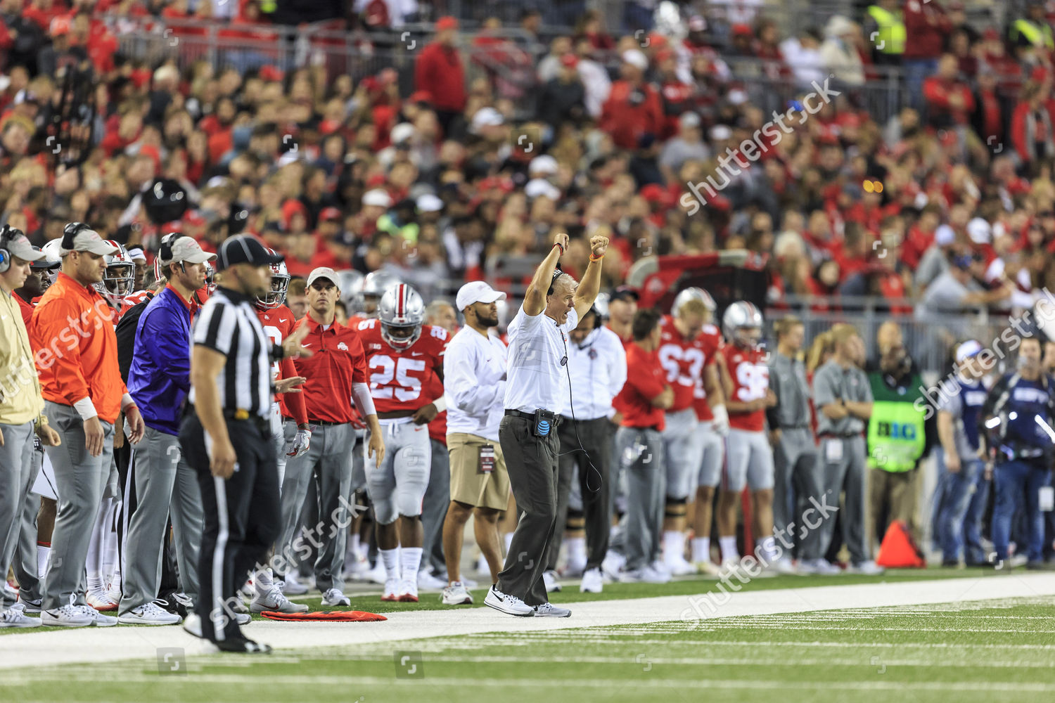 Ohio State Buckeyes Coach Communicates Hands Editorial Stock Photo ...