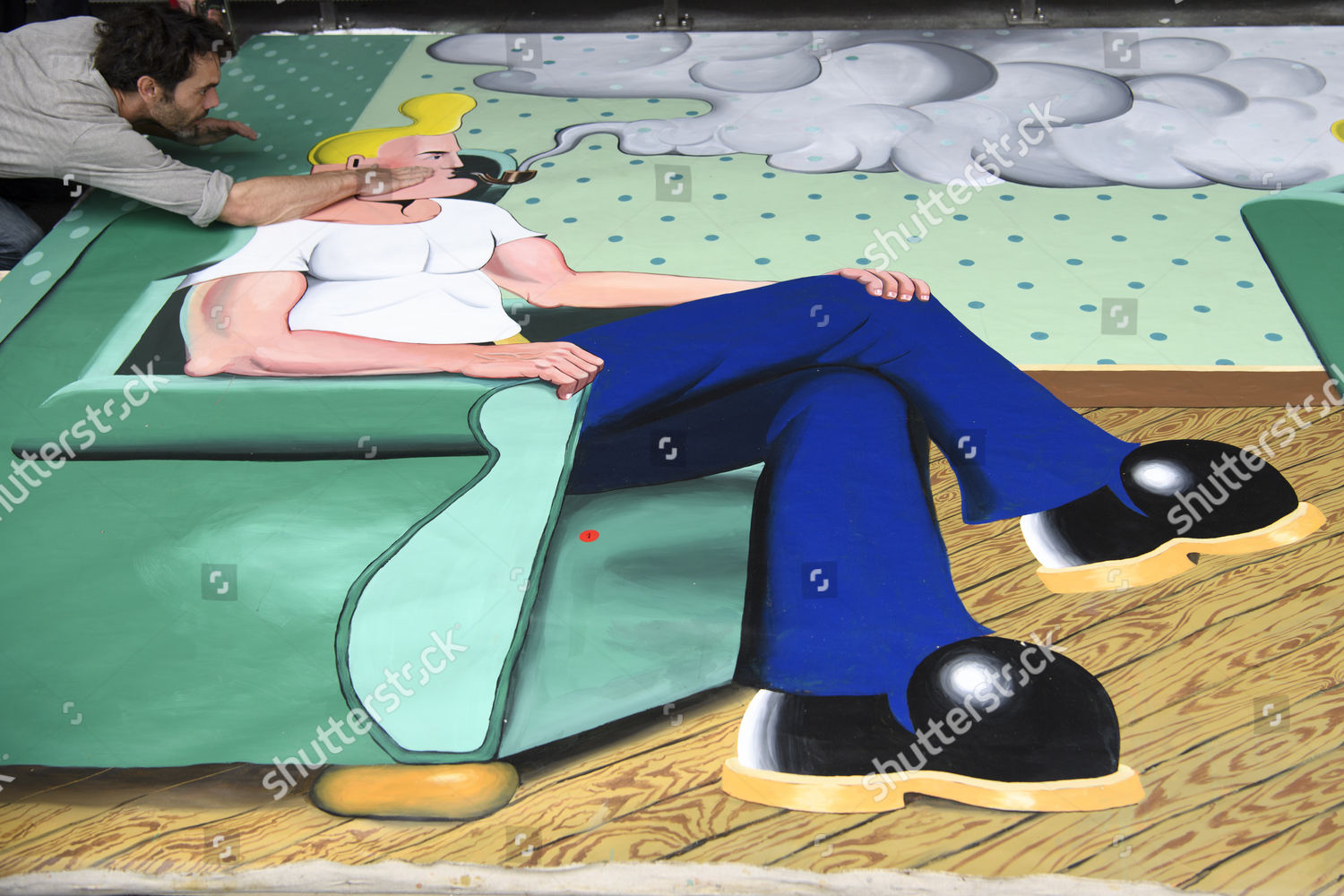 People Install Giant Comic Strip Panorama Editorial Stock Photo - Stock ...