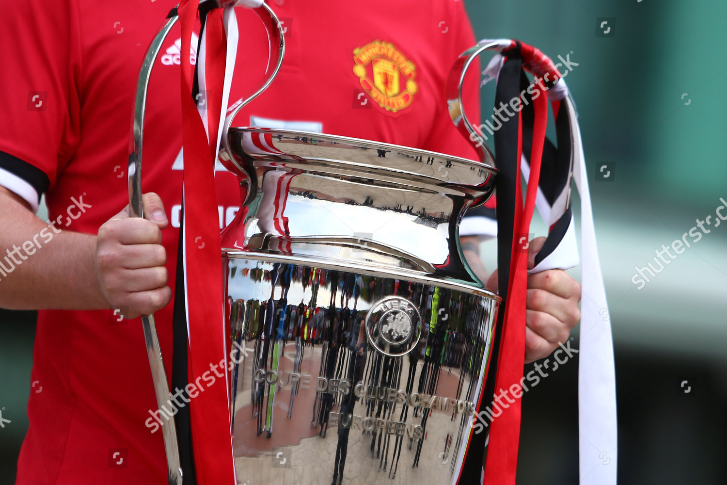 Fan Holds Replica Champions League Trophy Editorial Stock Photo - Stock ...