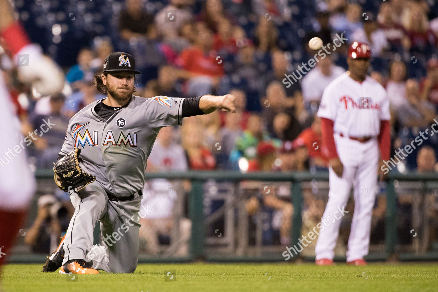 Miami Marlins Starting Pitcher Dillon Peters Editorial Stock Photo ...