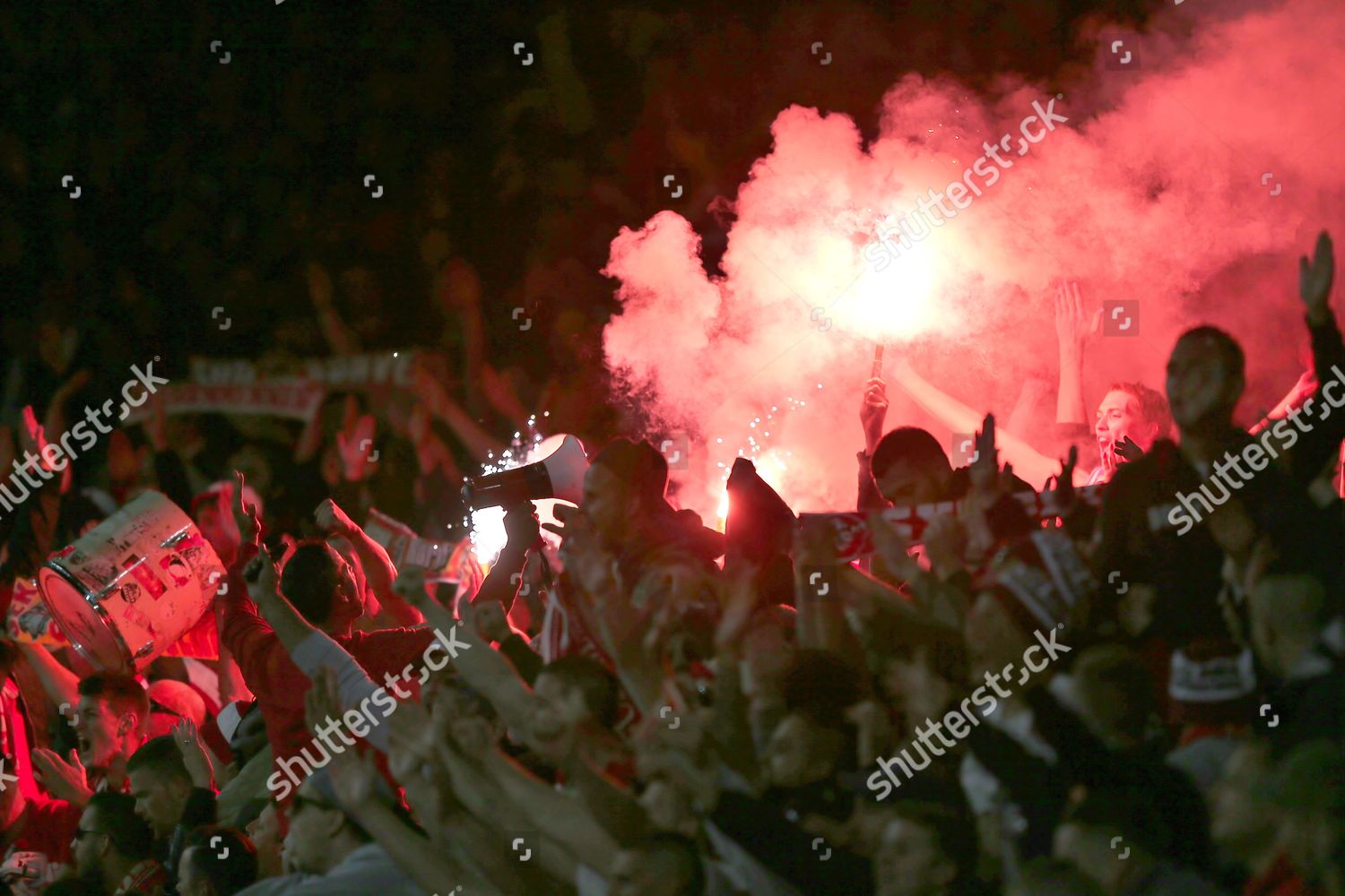Fc Koln Fans Set Off Red Editorial Stock Photo - Stock Image | Shutterstock