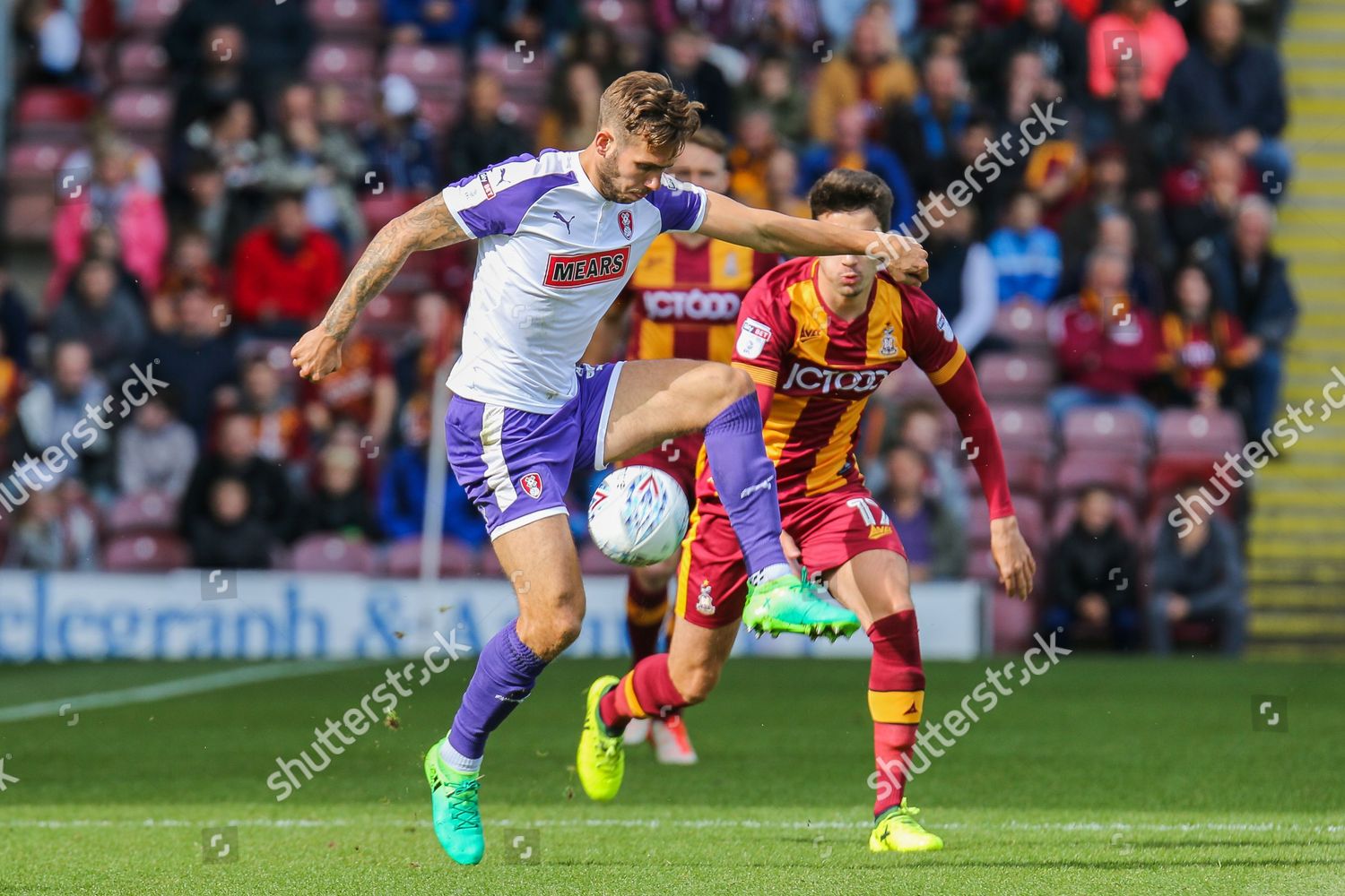 Rotherham United Defender Joe Mattock Controls Editorial Stock Photo ...