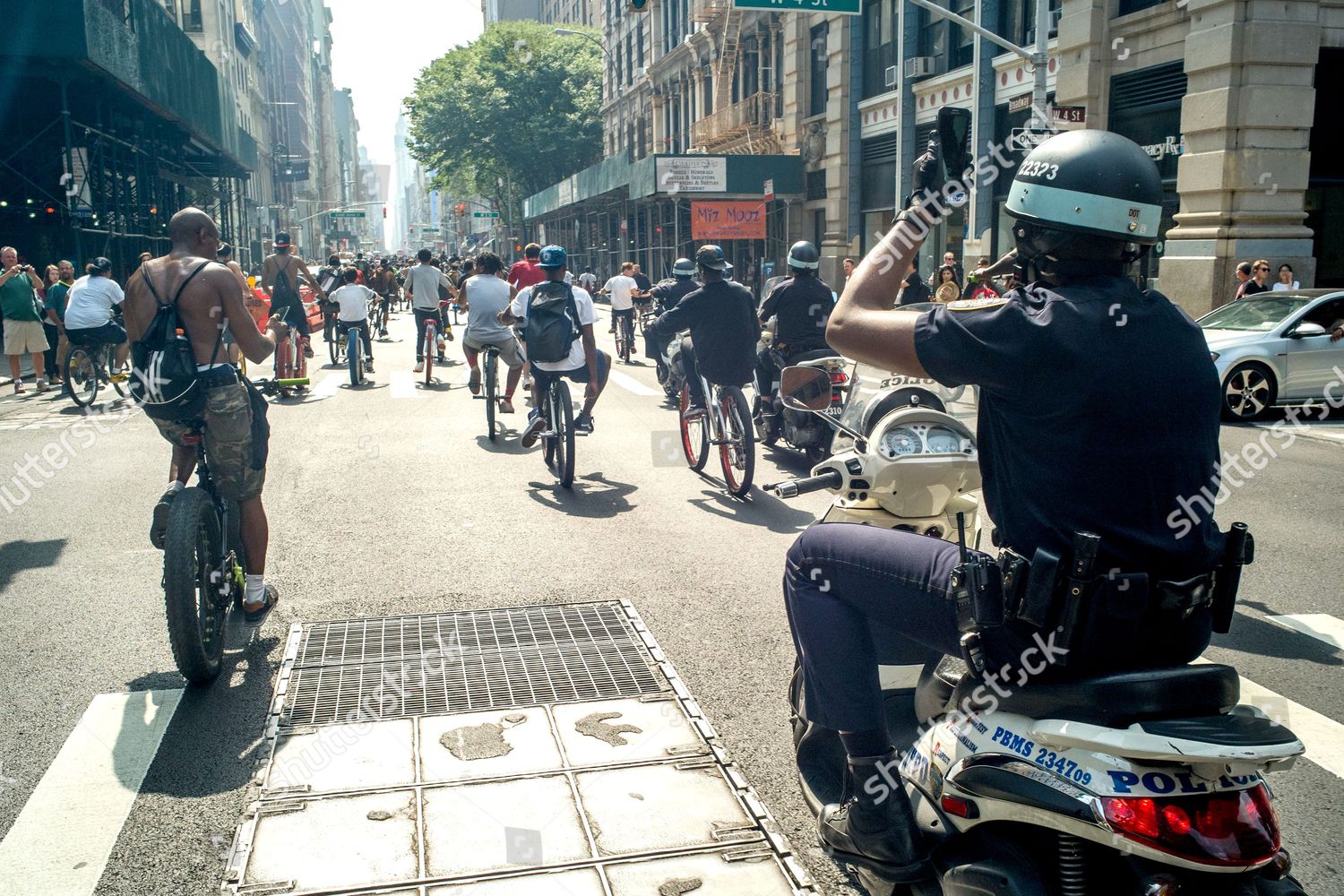 Nypd Officers On Scooters Record Video Editorial Stock Photo - Stock ...