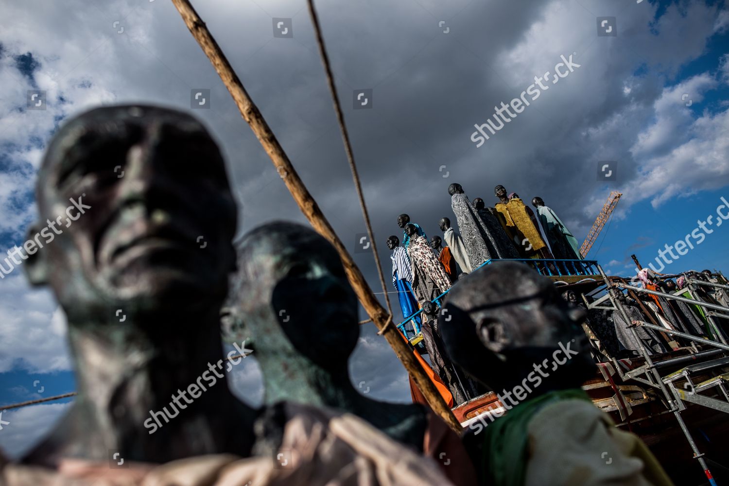 Copper Figures Part Refugee Ship Artwork Editorial Stock Photo - Stock ...