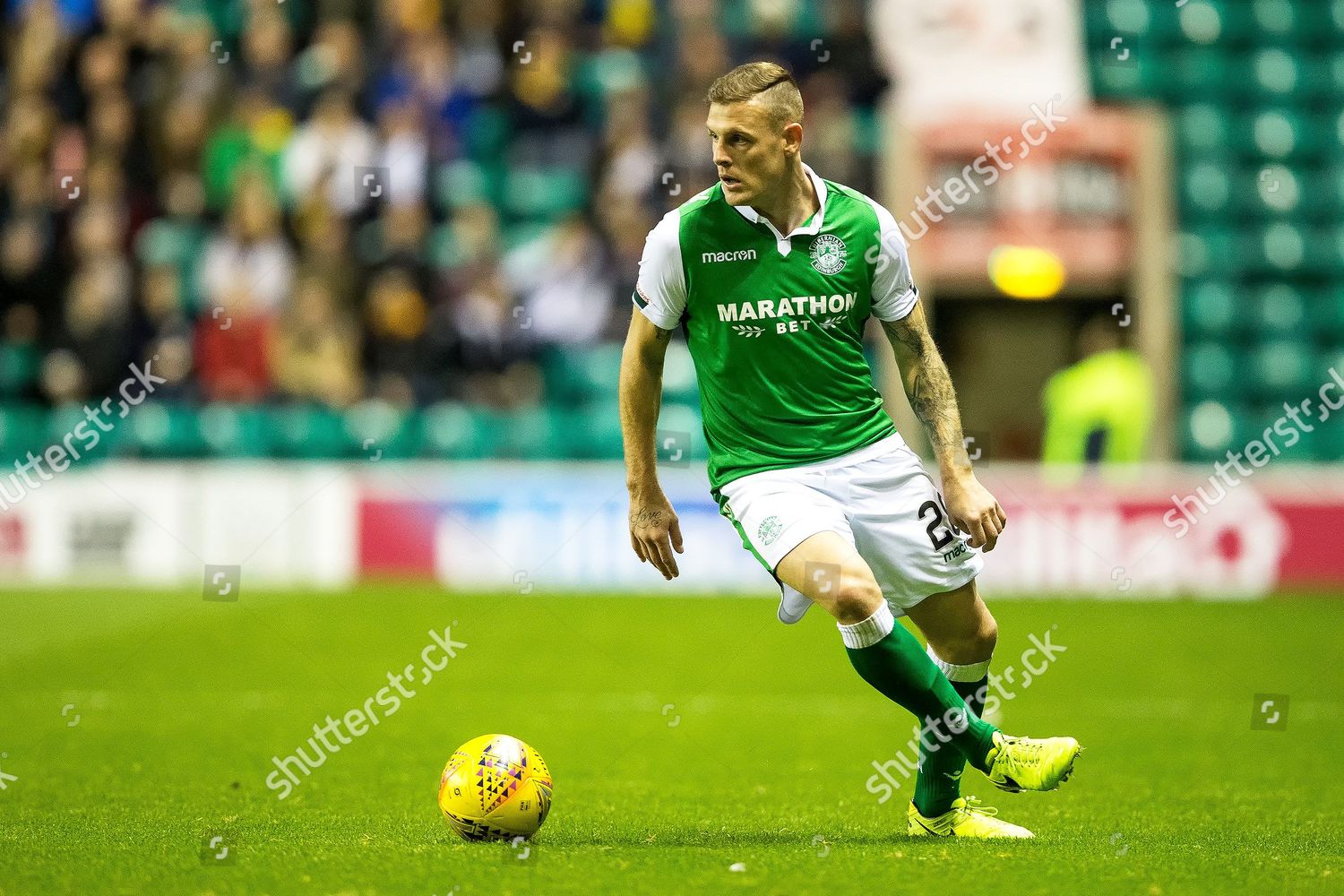 Hibernian Forward Anthony Stokes 28 Controls Editorial Stock Photo ...
