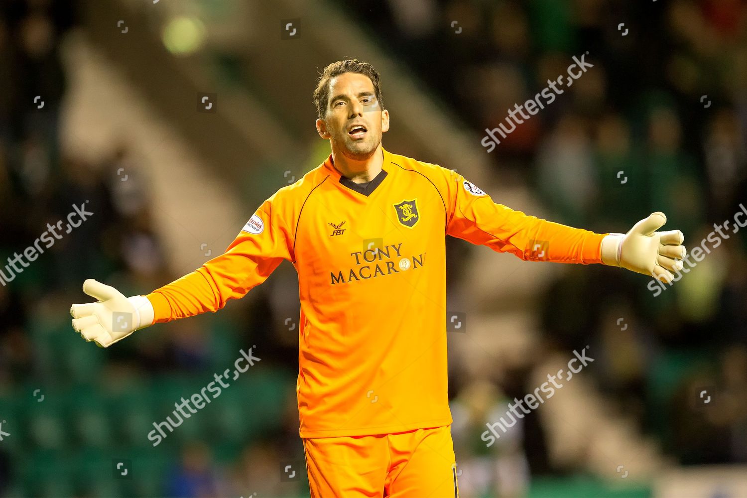 Livingston Goalkeeper Neil Alexander 1 Protests Editorial Stock Photo ...