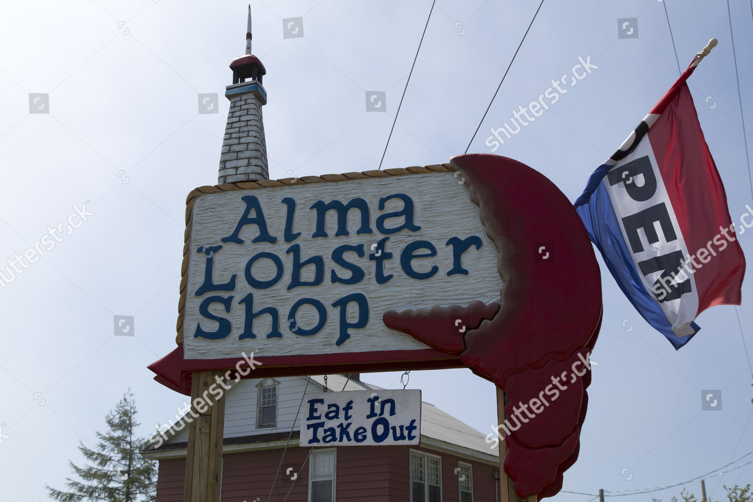 Sign Alma Lobster Shop Alma Editorial Stock Photo - Stock Image ...