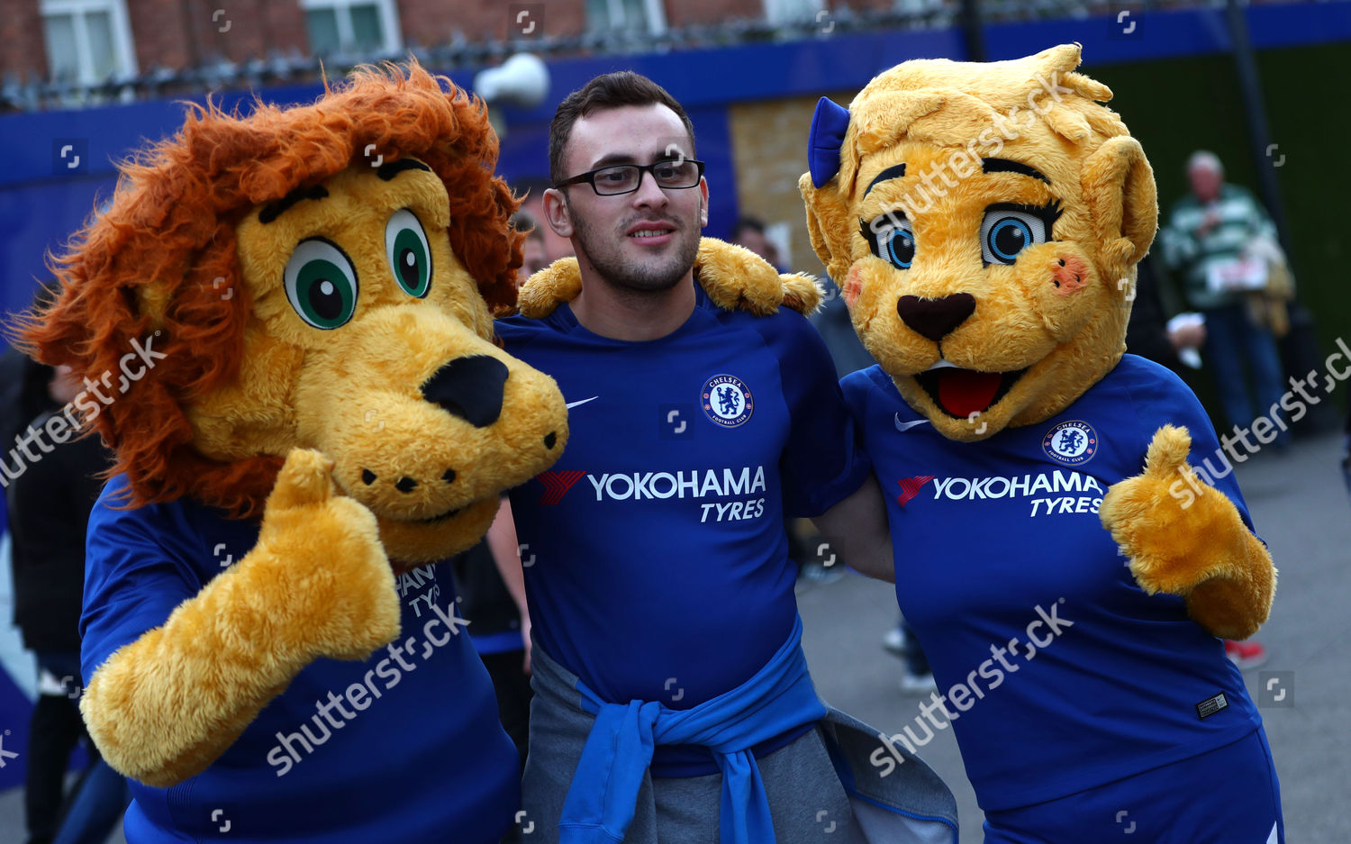 Chelsea Fan Mascots Before Kick Off Editorial Stock Photo - Stock Image ...