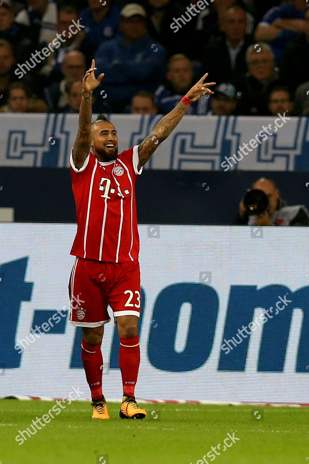Arturo Vidal Bayern Munich Celebrates After Editorial Stock Photo ...