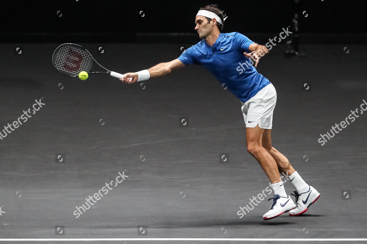 Switzerlands Roger Federer Team Europe Action Editorial Stock Photo ...