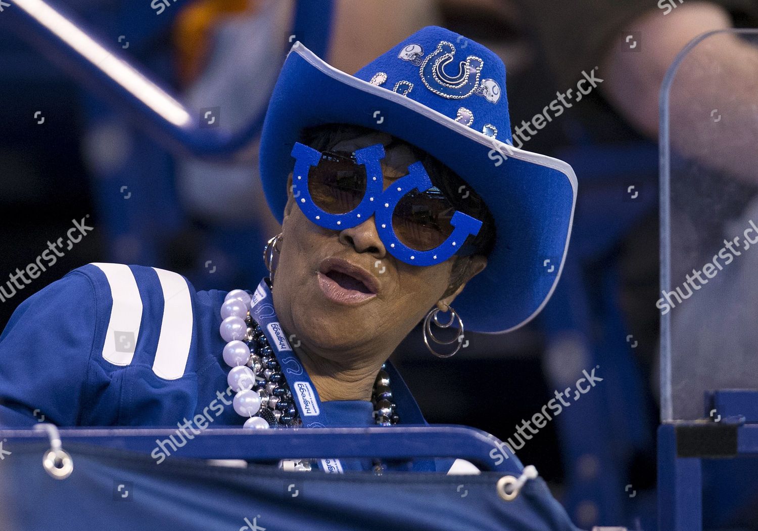 Indianapolis Colts Fan Cheering On Her Editorial Stock Photo - Stock ...