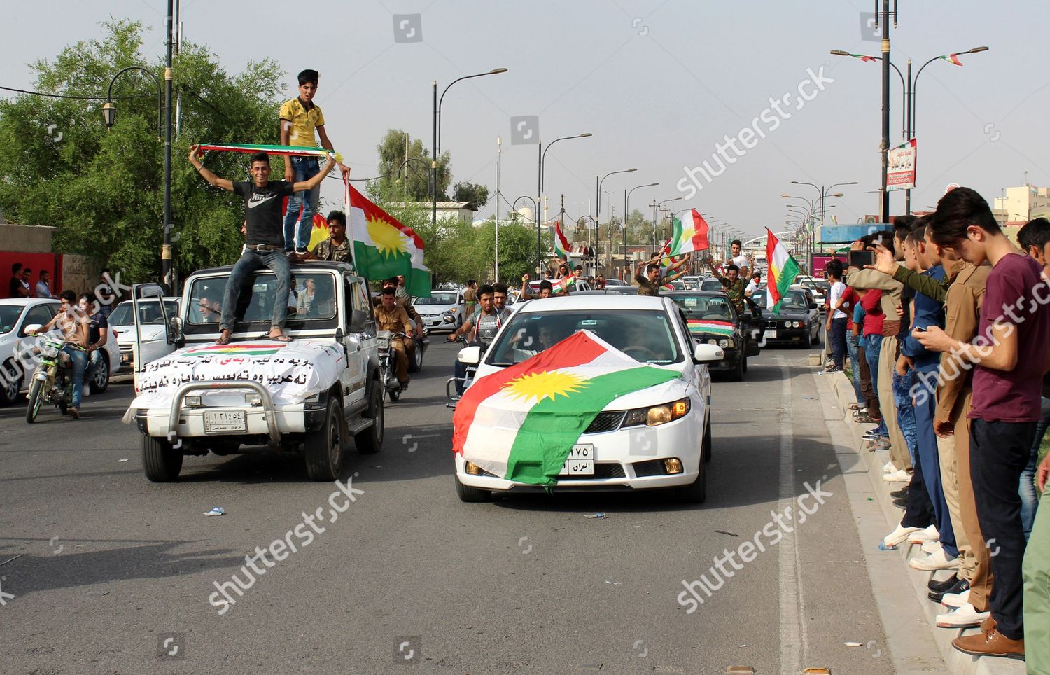 Iraqi Kurdish People Carry Official Kurdish Editorial Stock Photo ...