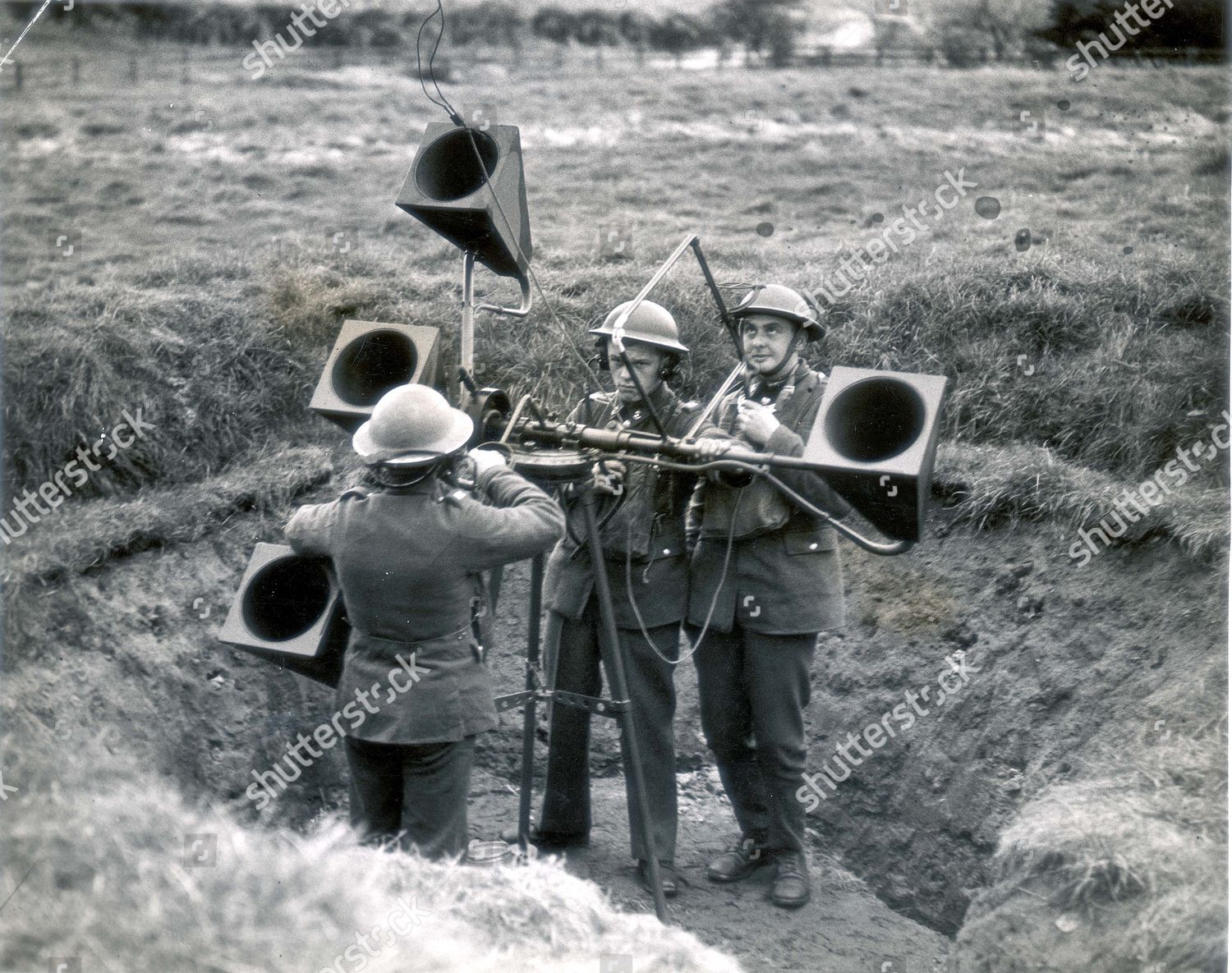 Warbritainarmy Home Defence Sound Locators Searchlight Editorial Stock ...