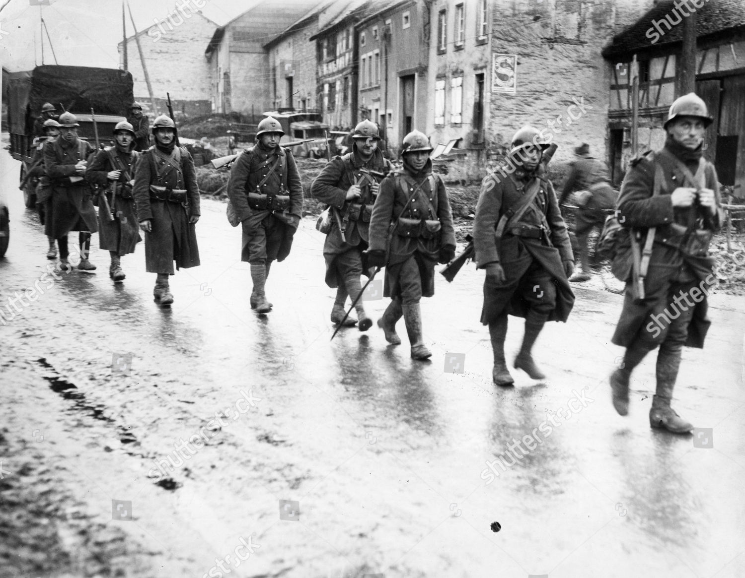 French Fighting Forces Pictured Going Front Editorial Stock Photo ...