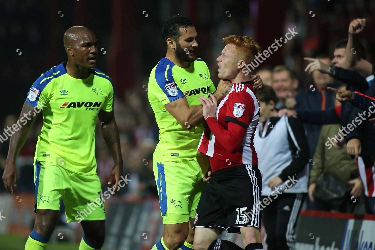 Bradley Johnson Derby Brentfords Ryan Woods Editorial Stock Photo ...
