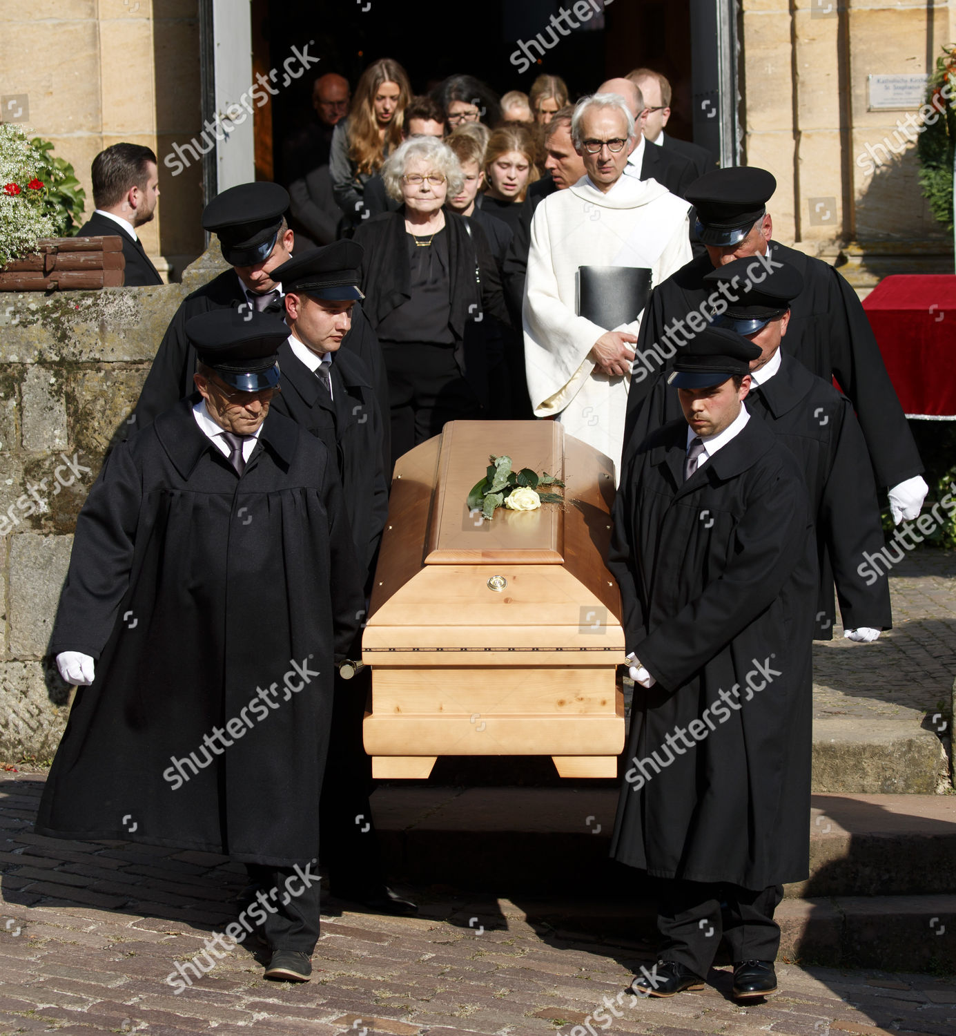 Coffin Bearer Carry Coffin During Funeral Editorial Stock Photo - Stock ...