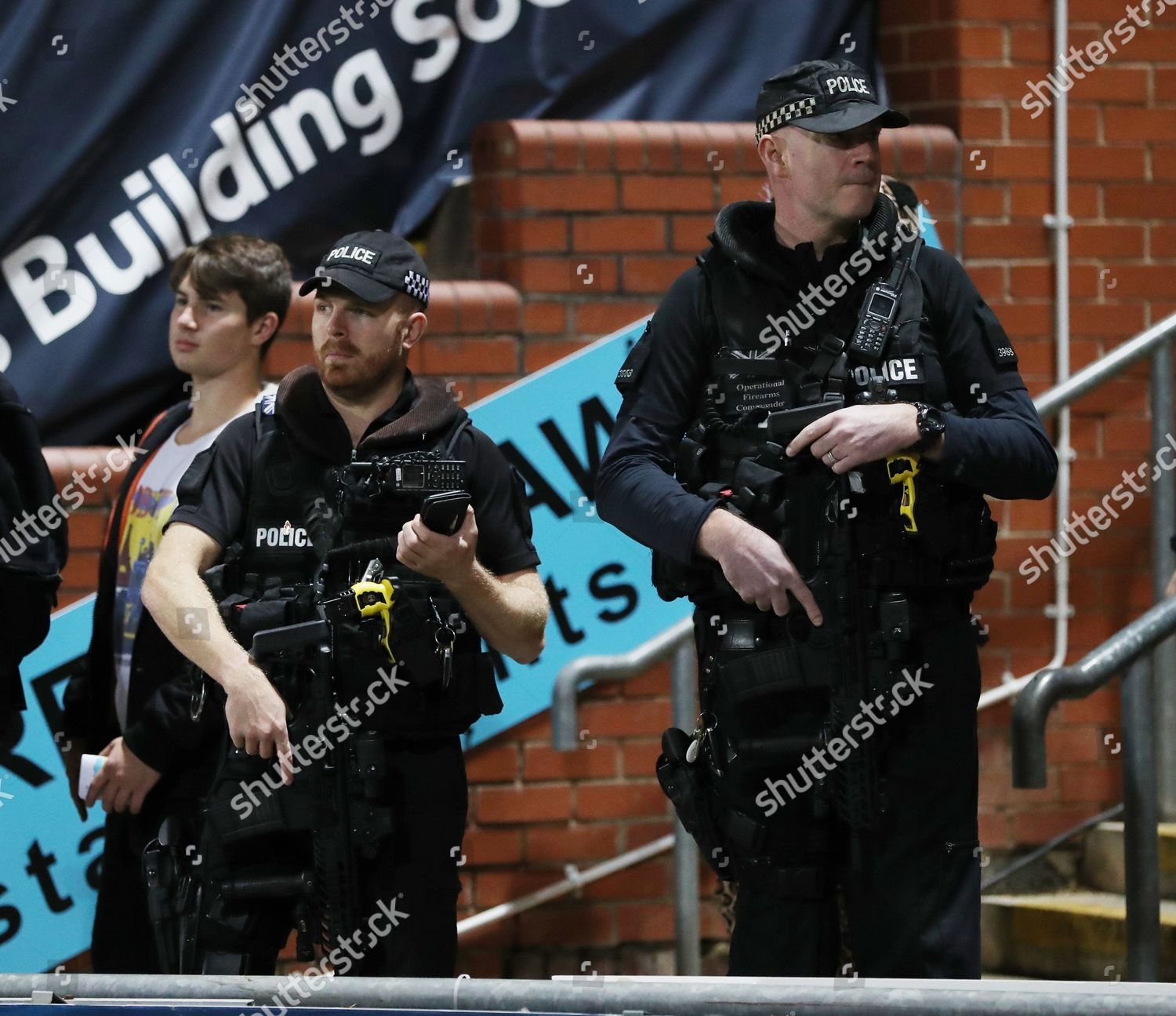 Armed Police Crowd Before Game Editorial Stock Photo - Stock Image ...