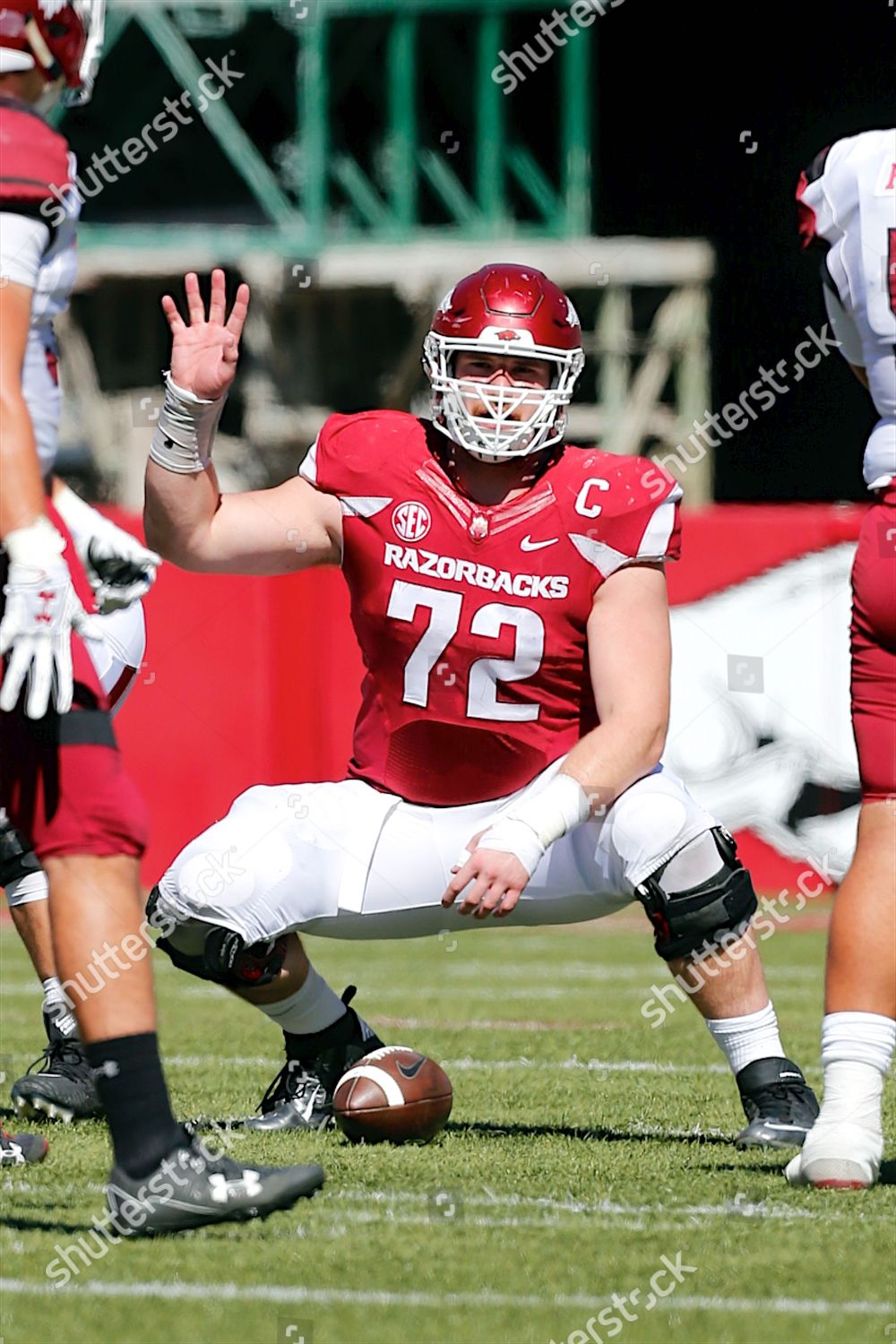 Razorback Center Frank Ragnow 72 Holds Editorial Stock Photo - Stock ...