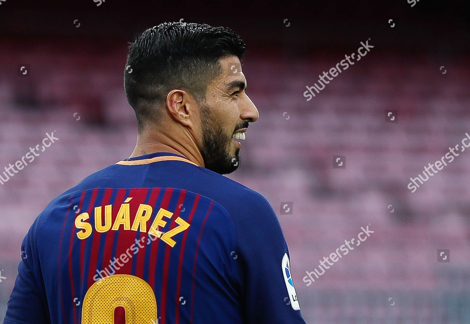 Luis Suarez Fc Barcelona Smiles During Editorial Stock Photo - Stock ...