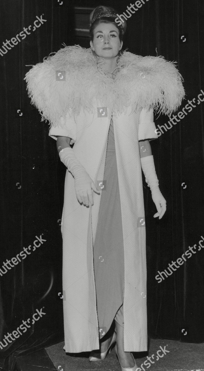 Fashion Model Jane Chorley Wearing Long Editorial Stock Photo - Stock ...