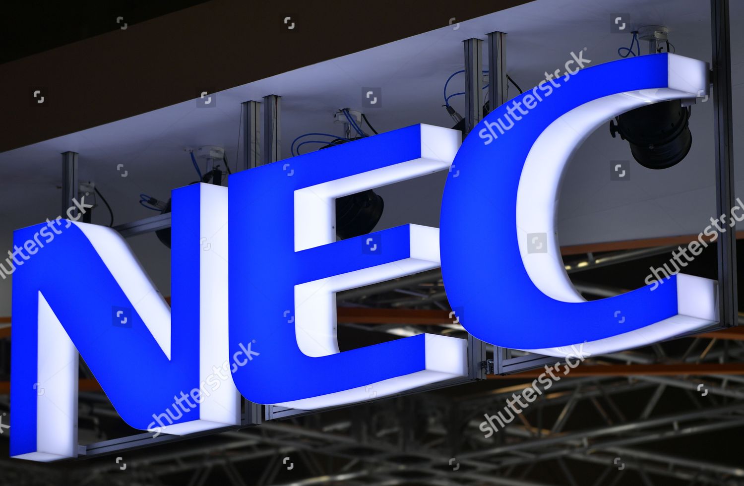 Nec Logo Companys Booth Ceatec Combined Editorial Stock Photo - Stock ...