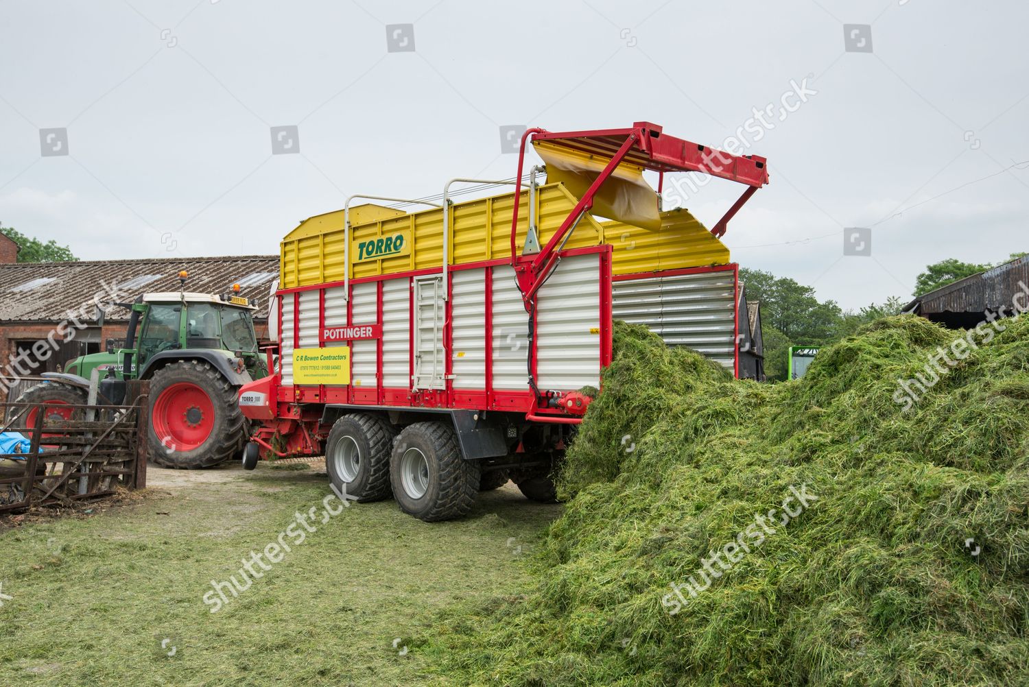 Unloading Grass Forage Wagon Silage Clamp Editorial Stock Photo - Stock ...