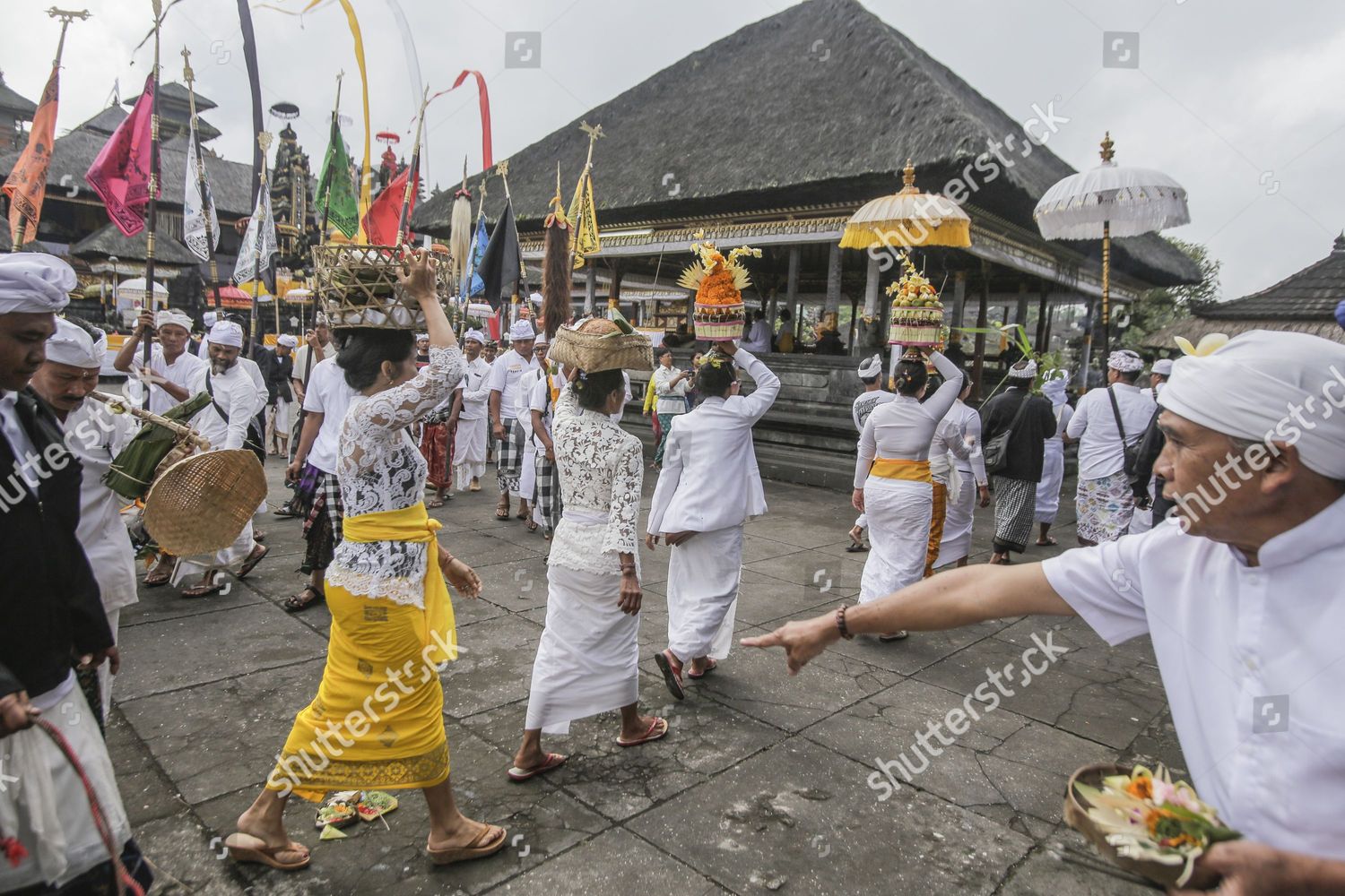 Balinese Hindu Performs Rituals Full Moon Editorial Stock Photo - Stock ...