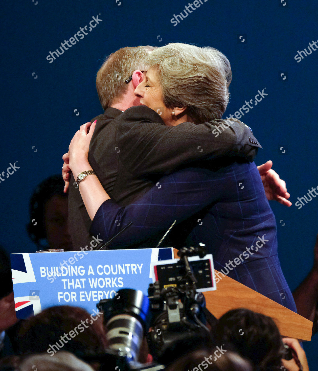 Philip May Hugs Wife Prime Minister Editorial Stock Photo - Stock Image ...