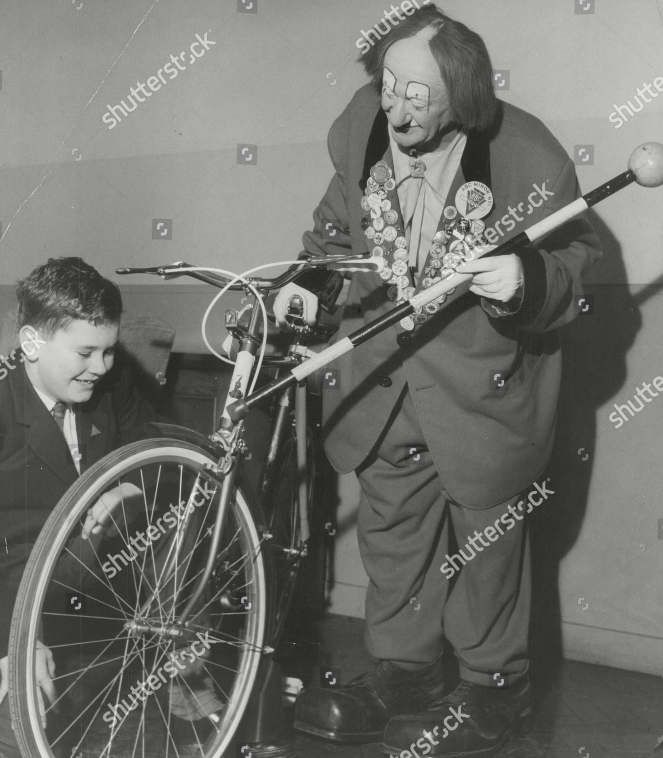 Coco Clown Presenting Bicycle Barry Coomber Editorial Stock Photo ...