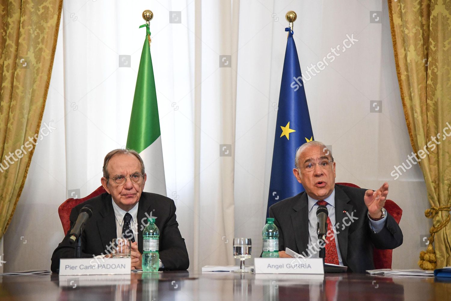 Pier Carlo Padoan Angel Gurria Editorial Stock Photo - Stock Image ...