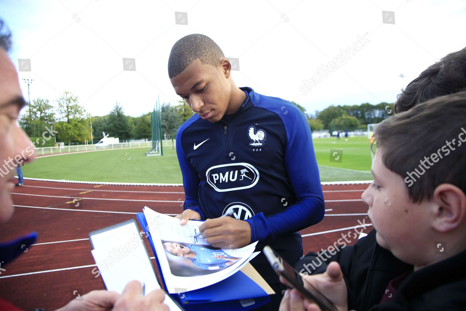 French Forward Kylian Mbappe Signes Autographs Editorial Stock Photo ...