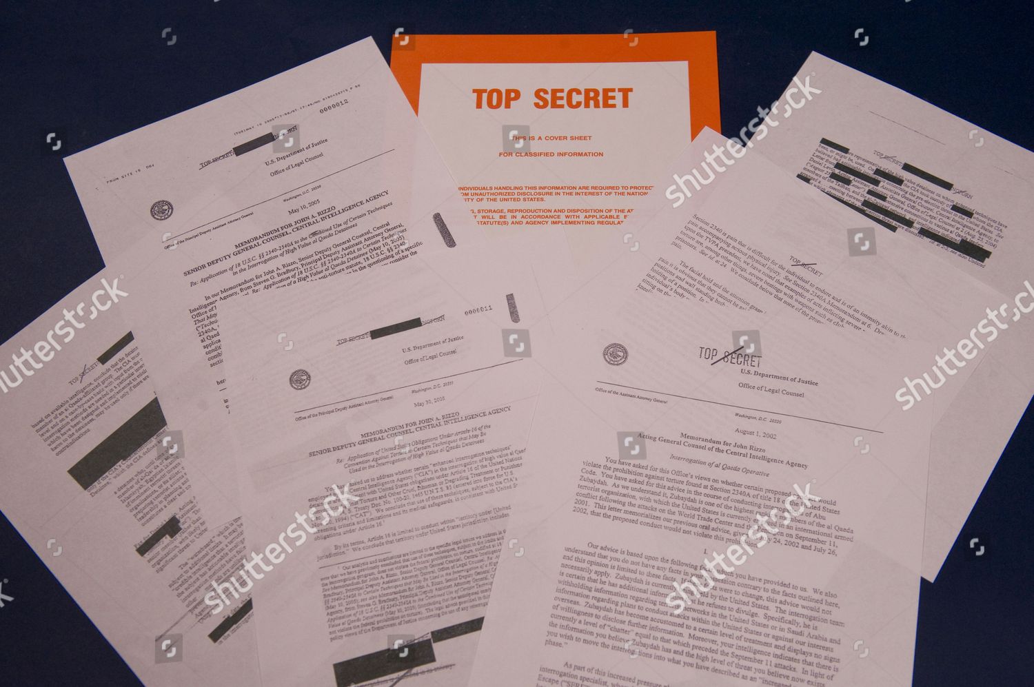 Top Secret Documents Dealing Cia Interrogation Editorial Stock Photo ...