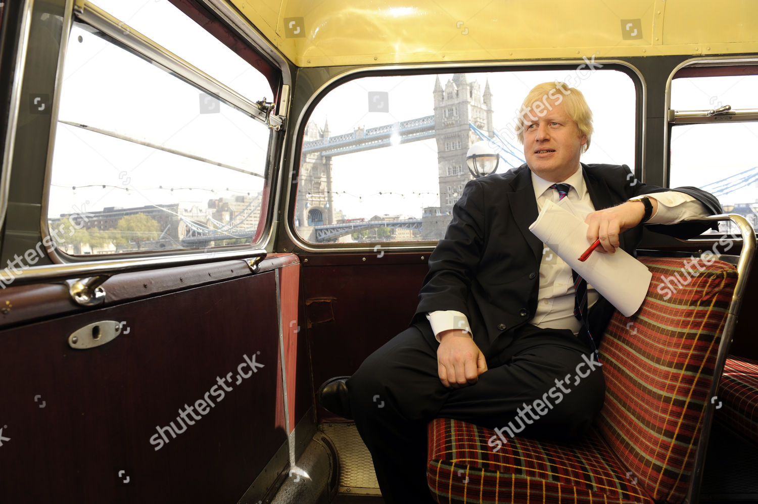 London Mayor Boris Johnson On Routemaster Editorial Stock Photo - Stock ...